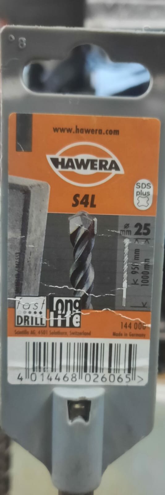 Сверло PowerLS-plus по бетону (25x950/1000 мм; SDS-plus) HAWERA