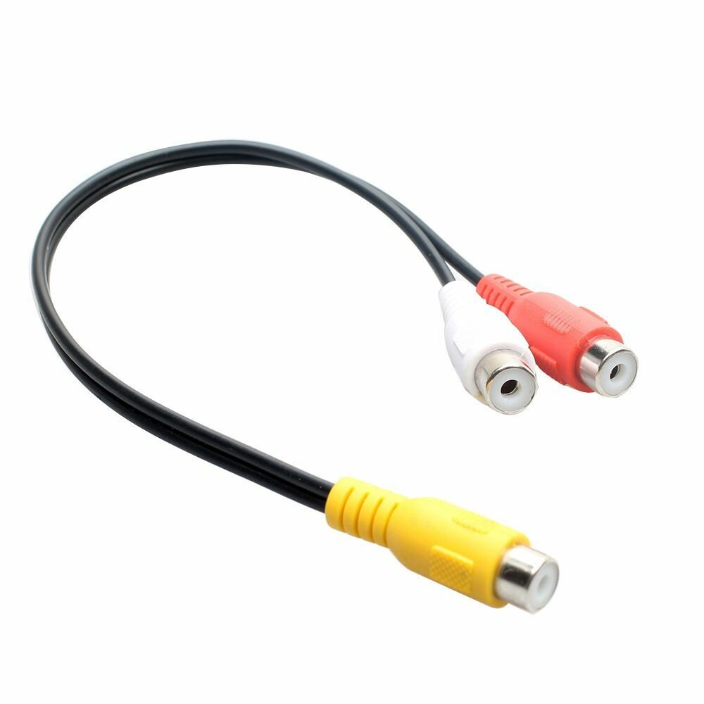 Разветвитель 1 RCA x 2 RCA гнездо-гнездо