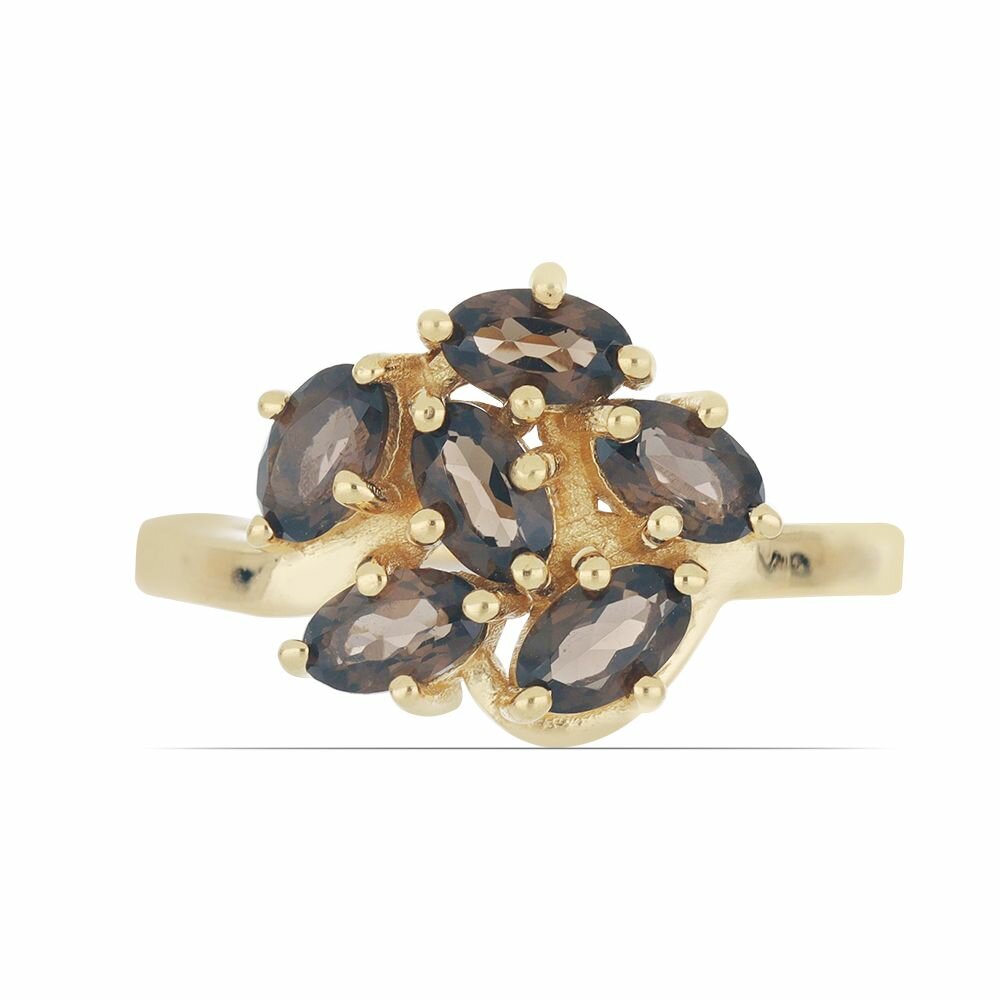 Кольцо тонкое, серебро, 925 проба, кварц