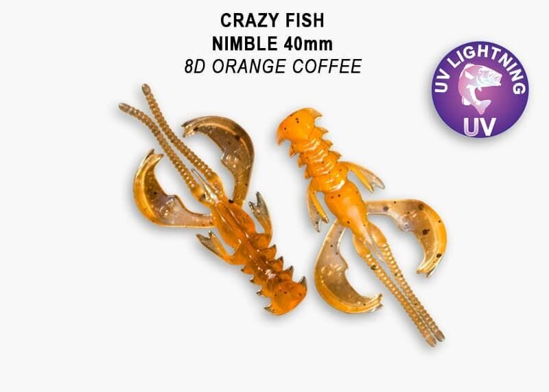 Силиконовые приманки Crazy Fish Nimble 1.6" 49-40-8d-6 кальмар