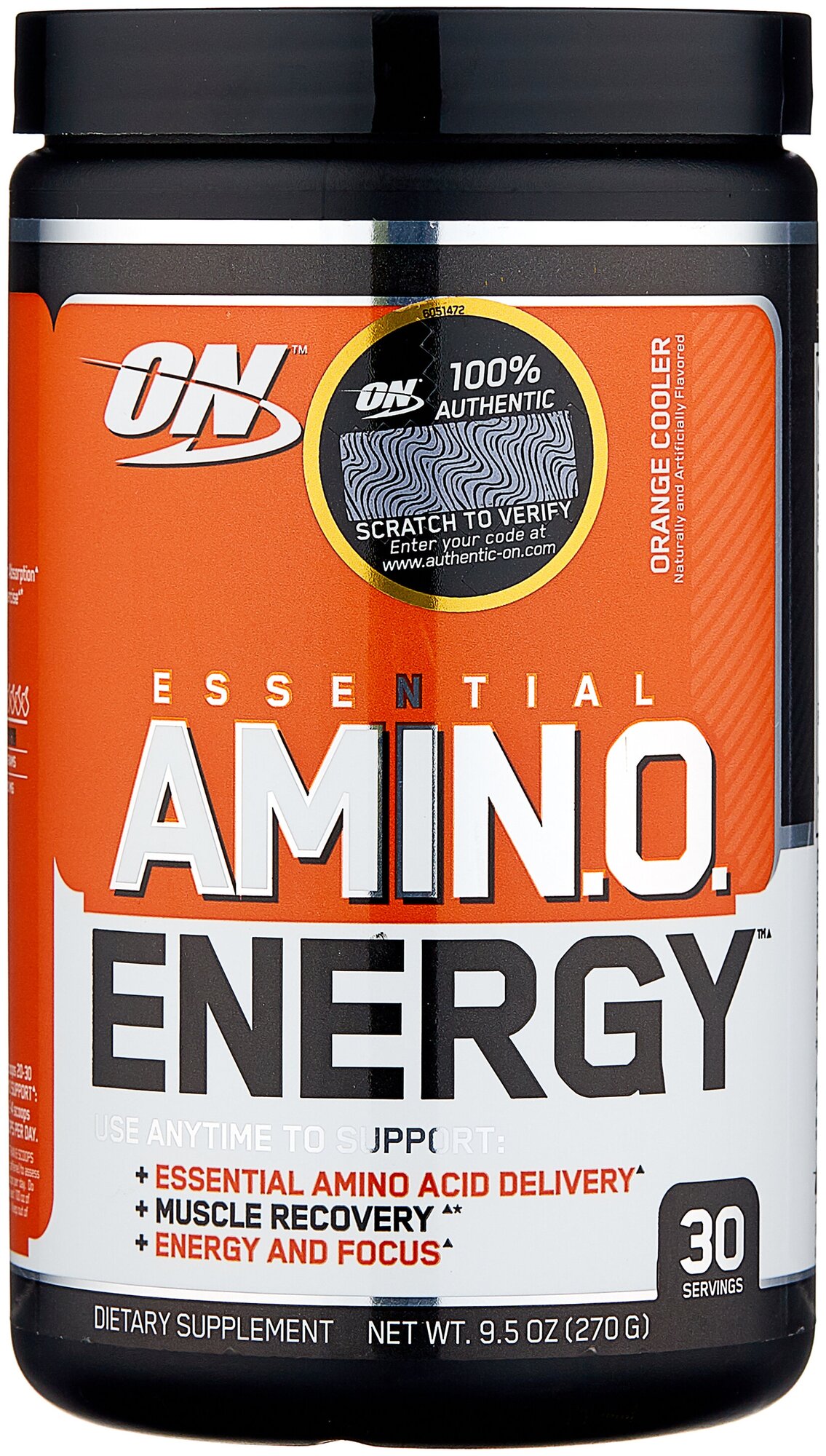 Аминокислота Optimum Nutrition Essential Amino Energy, апельсин, 270 гр.