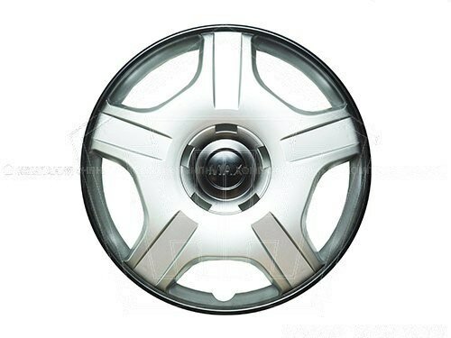 Колпаки декоративные (на пруж.) r-14 "макс" серебристо-черный (к-т 2 шт) (ак1419)