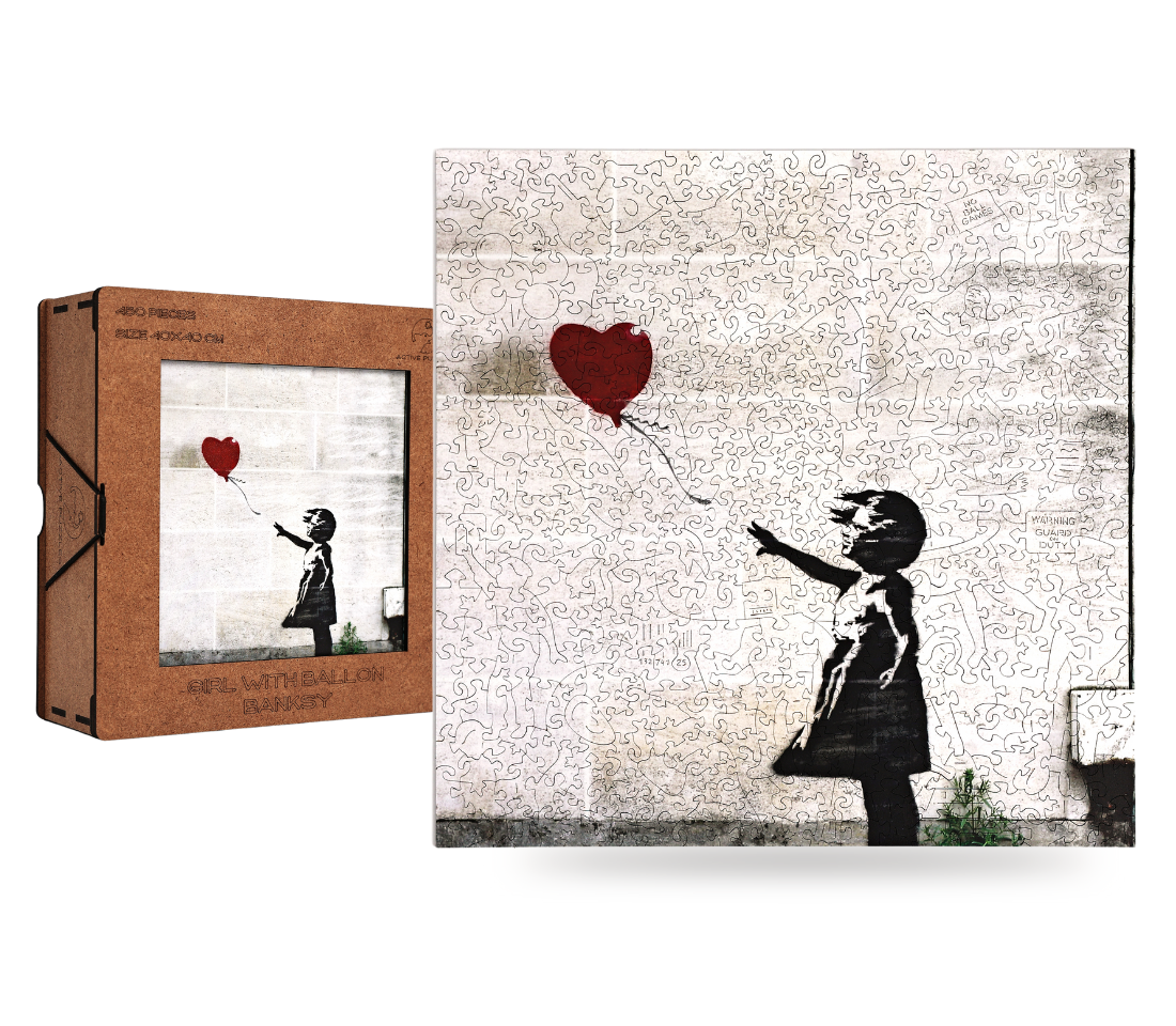 Деревянный пазл Active Puzzles Девочка с шаром Бэнкси