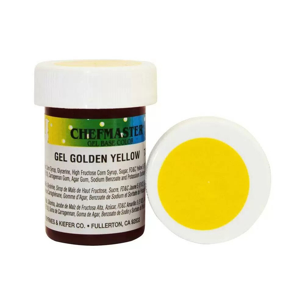 Краска Желтое золото гелевая концентрир. Golden Yellow Chefmaster, 28 гр. (Набор 2 шт.)