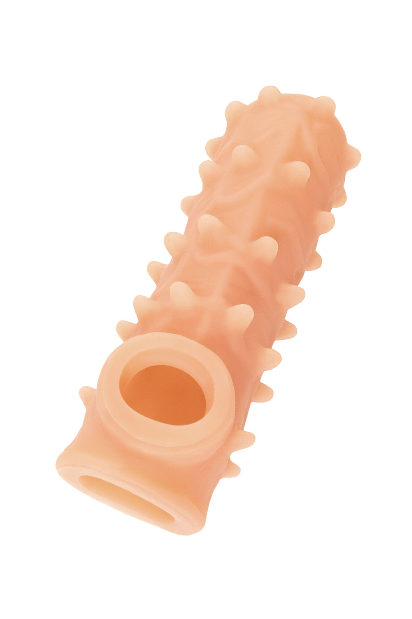 Насадка реалистичная Kokos 12 см, TPE, телесный цвет, рельеф для стимуляции