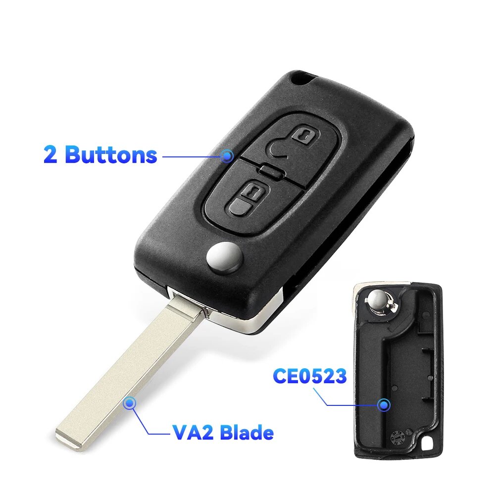 Пульт для Peugeot Citroen VA2 Blade, 2 кнопки, CE0523