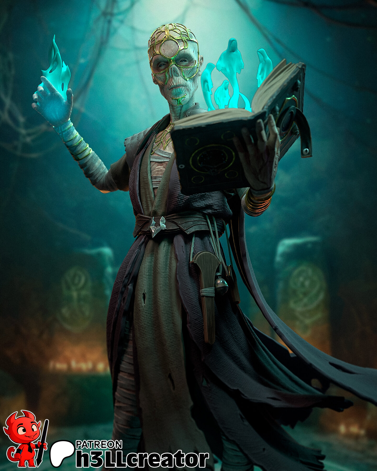 Фигура модель Иссохший, Withers (Baldur's Gate 3), 217 мм