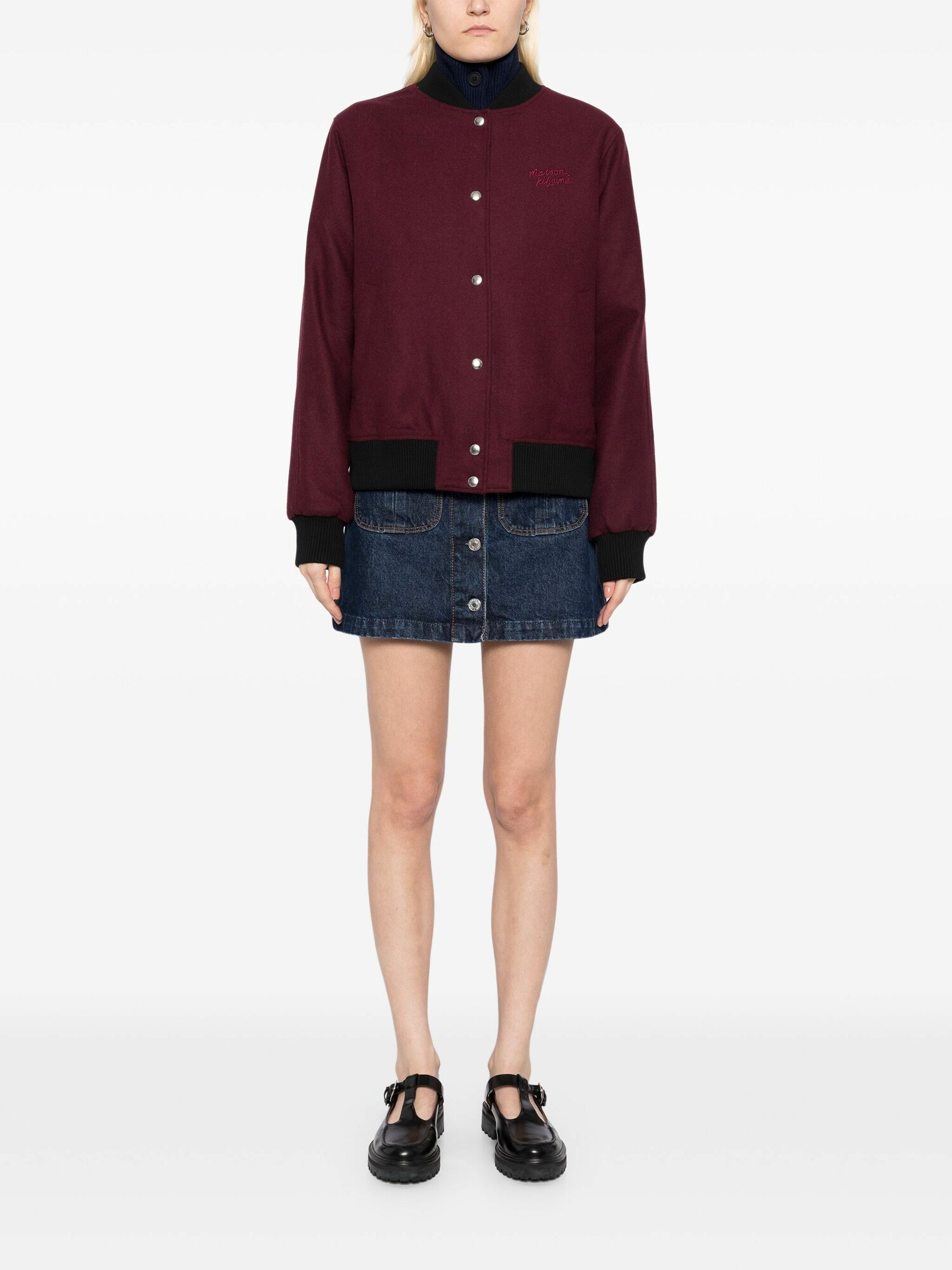Куртка Maison Kitsune Teddy, размер 44, Rouge Red — фото 1