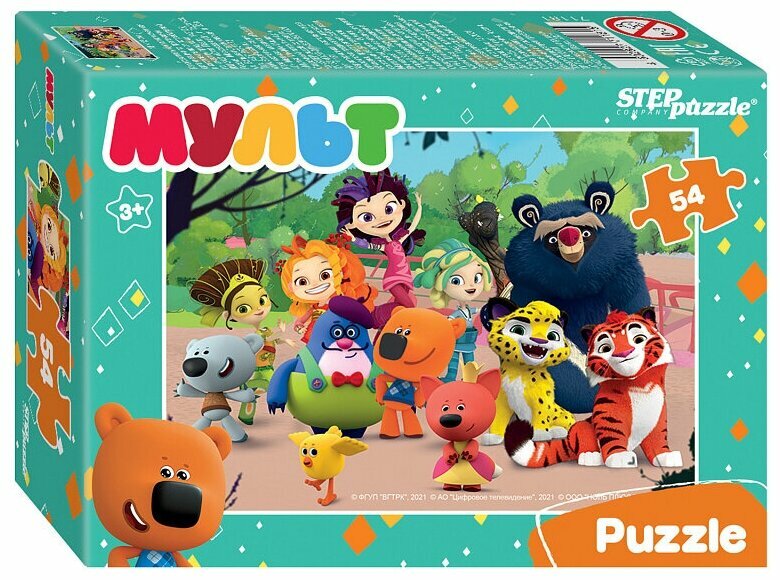 Пазлы Мини 54 деталей. Мульт (Медиа, в ассорт.) 71181, (Степ Пазл)