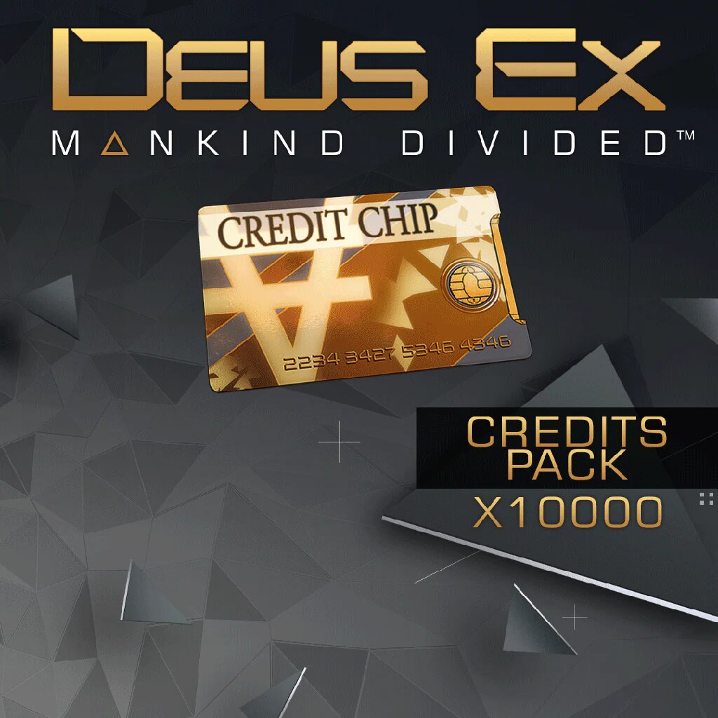 Дополнение Deus Ex: Mankind Divided - 10000 Credits Pack, цифровое издание PlayStation 4, регион Индия / код пополнения баланса