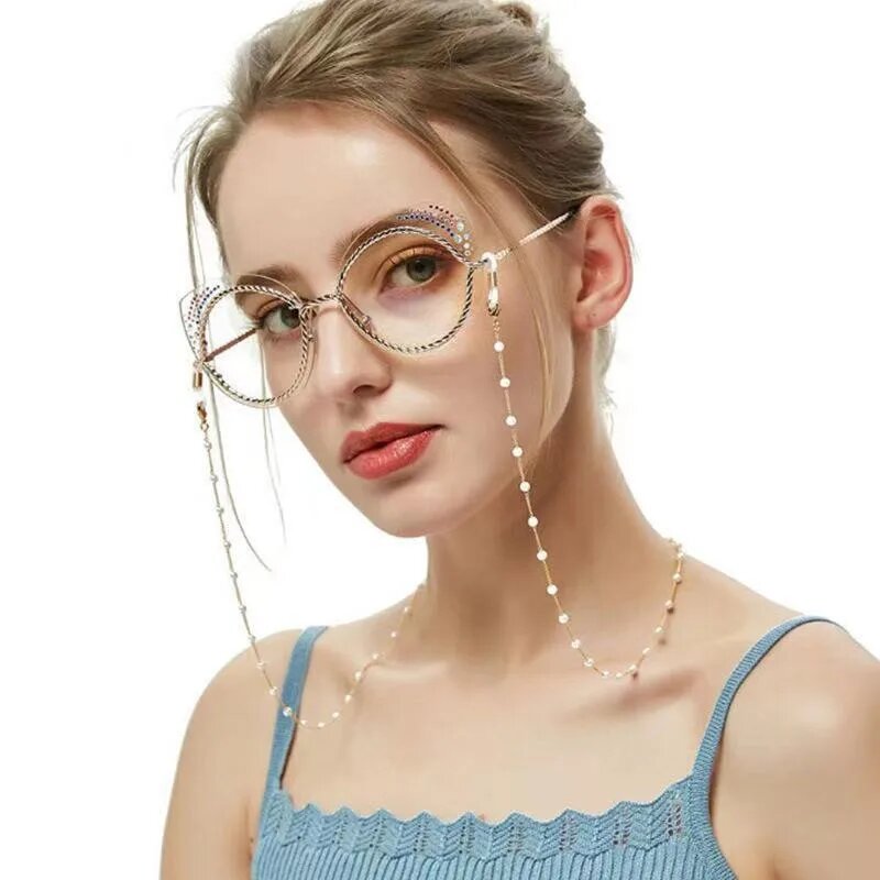 Цепочка для очков YJL003B, золотистая