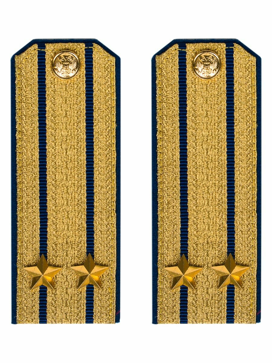 Погоны парадные ФСБ золотые картон звание Подполковник