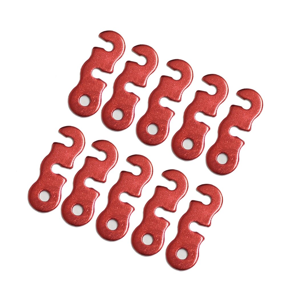 Аксессуары для палаток, Карабин для натяжного троса палатки - красный, 10 шт.