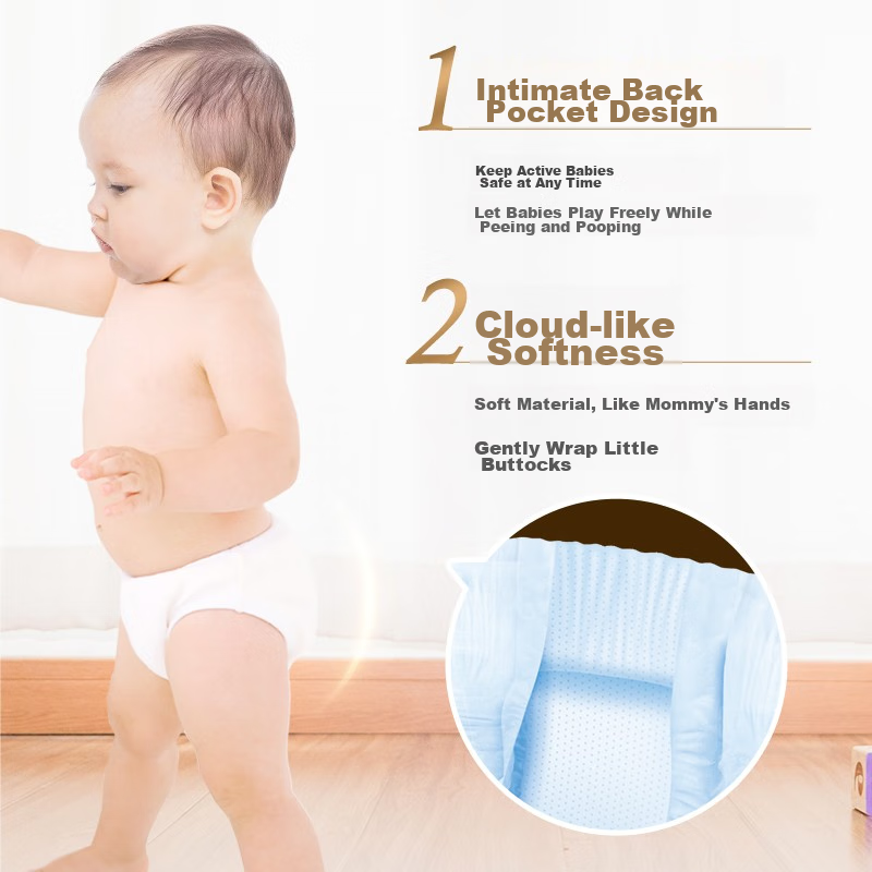 Dawang GOO.N Light Feather Gold-Embroidered Diapers, M44 Pieces (6-11kg), Baby Diapers, Feather-Like Breathable