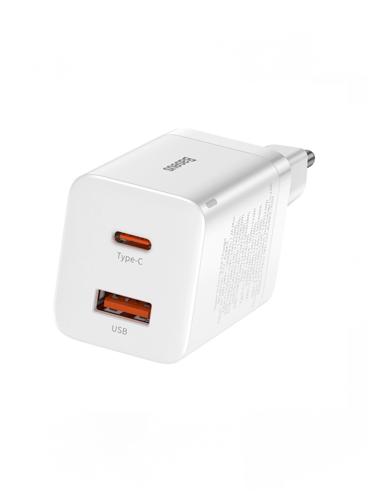 Baseus Сетевое зарядное устройство Baseus Super Si Pro Quick Charger USB+Type-C 3A 30W (CCSUPP-E02) CCCJG30CE белый