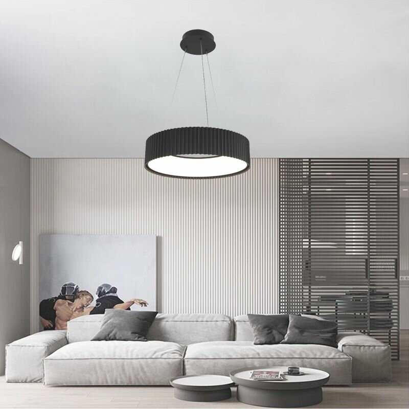 LED подвесной светильник, 32W, круглый с диаметром 46 см, с регулируемым цветом света