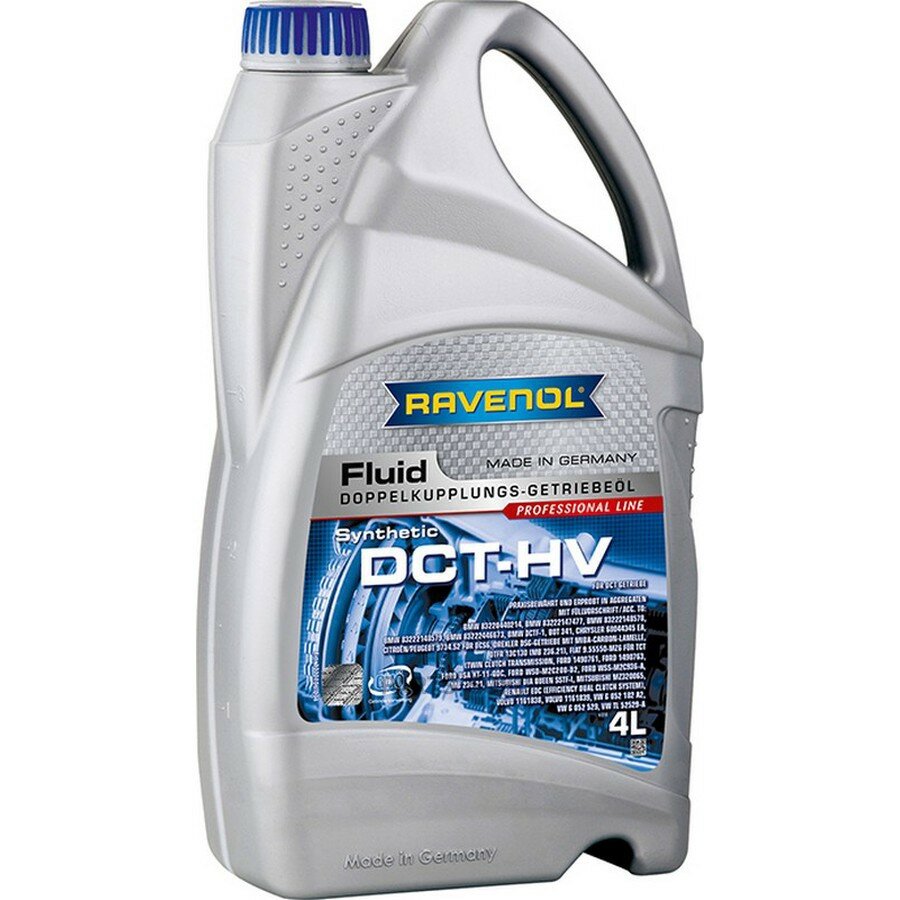 Масло трансмиссионное акпп ravenol dct-hv/dct/dsg fluid 4 л 1212106-004