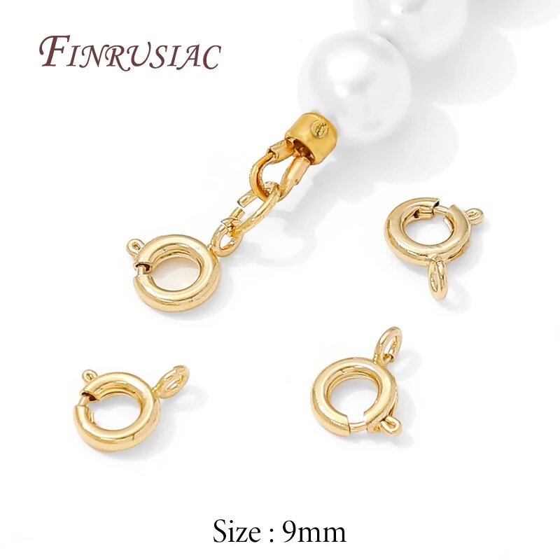 Позолоченные пружинные кольца-застежки FINRUSIAC 30 шт 20 pcs