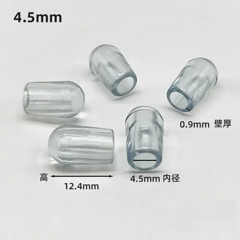 Защитные колпачки для труб ПВХ 10/20/50 шт. 10PCS, 4.5mm-Transparent