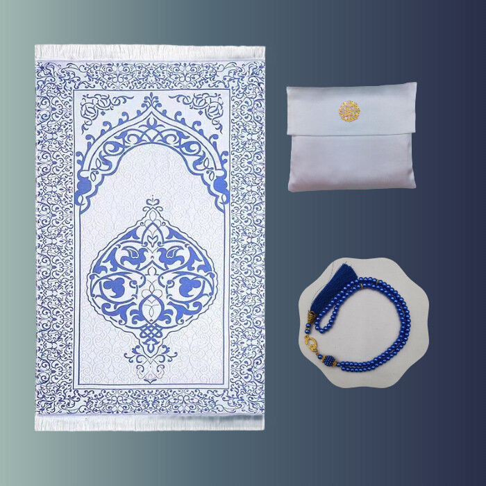 Горячая продажа молитвенных четок, коврик для поклонения, тканевая сумка, дорожный набор, свадебный подарок, портативный молитвенный коврик, подарочная коробка тасбих, культурный креативный