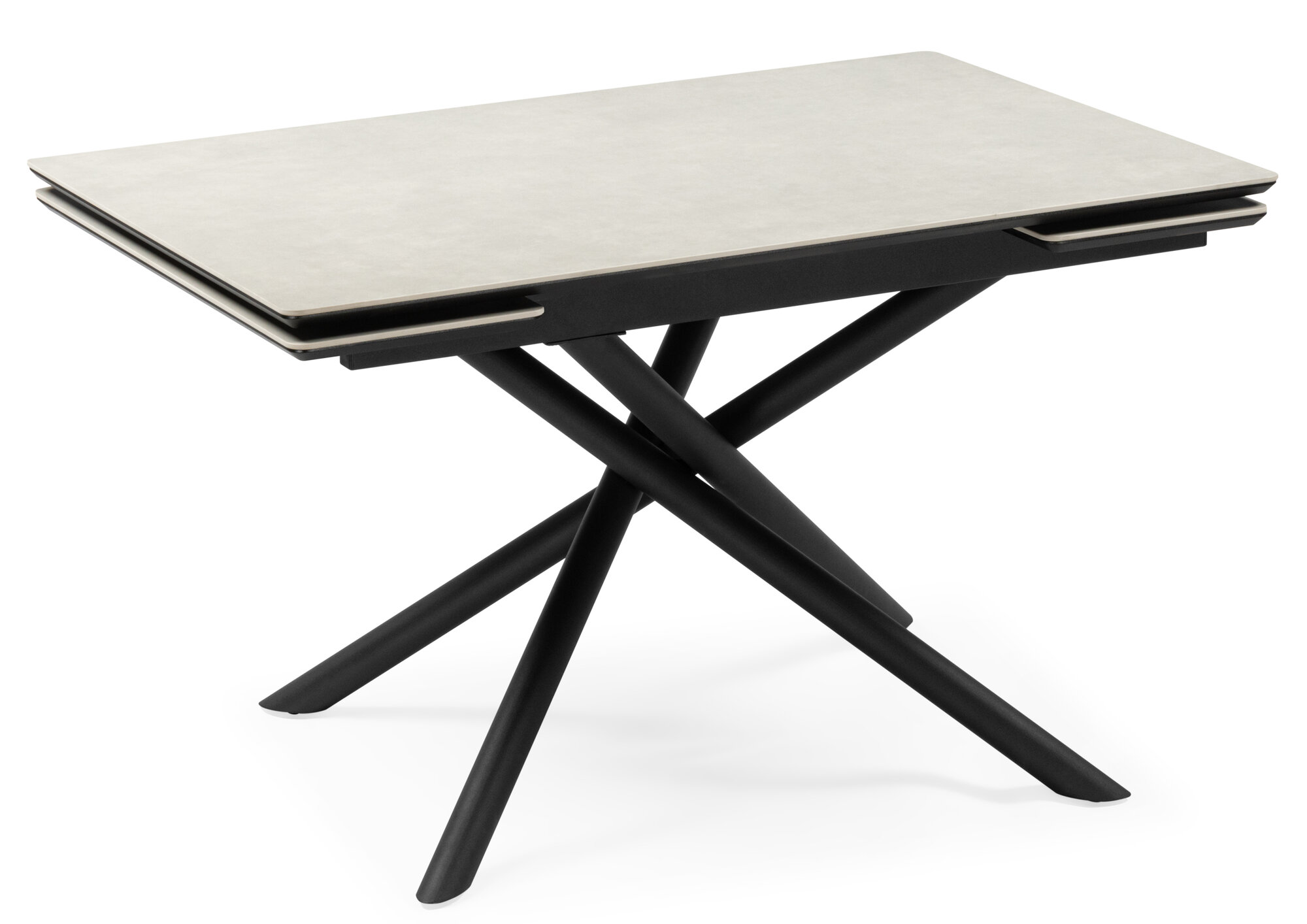 Керамический стол Лайфмебель Мэриан 140 (200) х 80 carmen light grey / черный