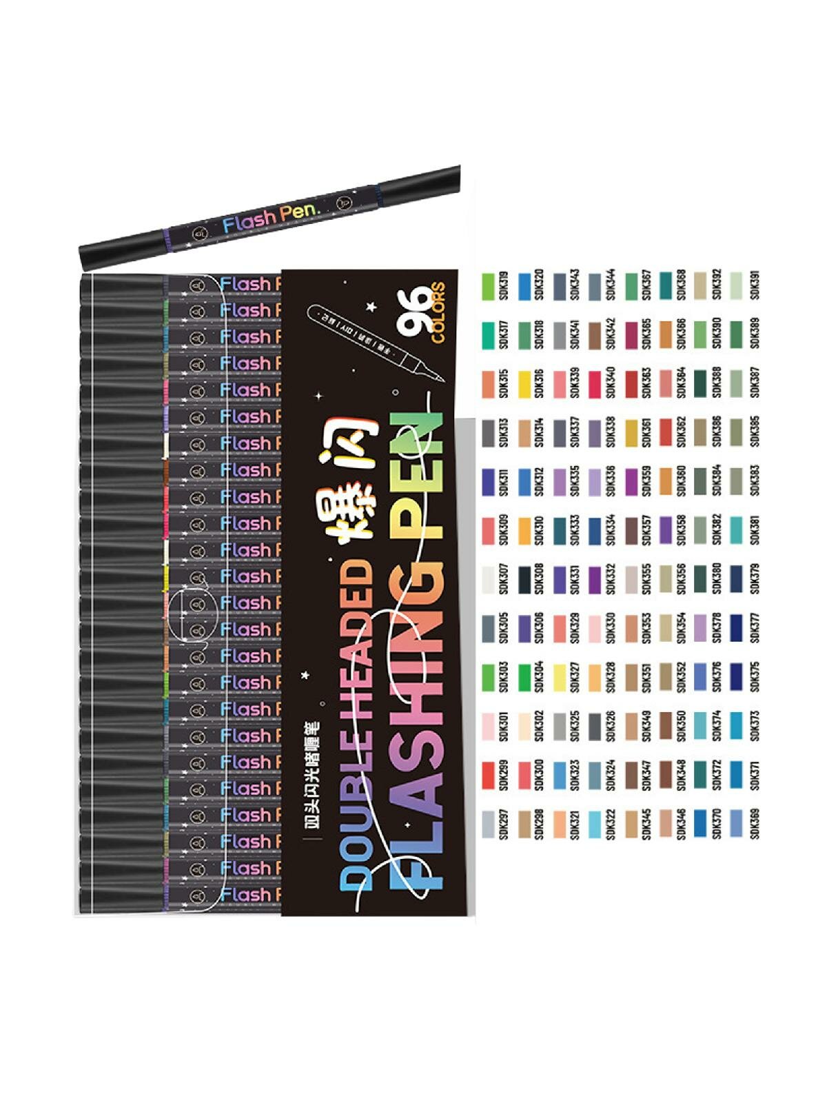 Ручка с эффектом двойного фонарика, герметичный расход чернил, пластик для креативного письма