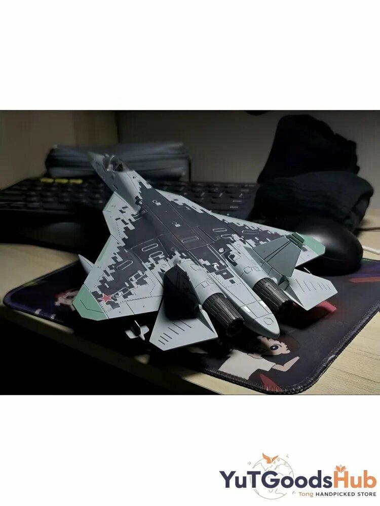 Су-57 Истребитель Модель самолета Коллекционная 1/72 Building Block Toys
