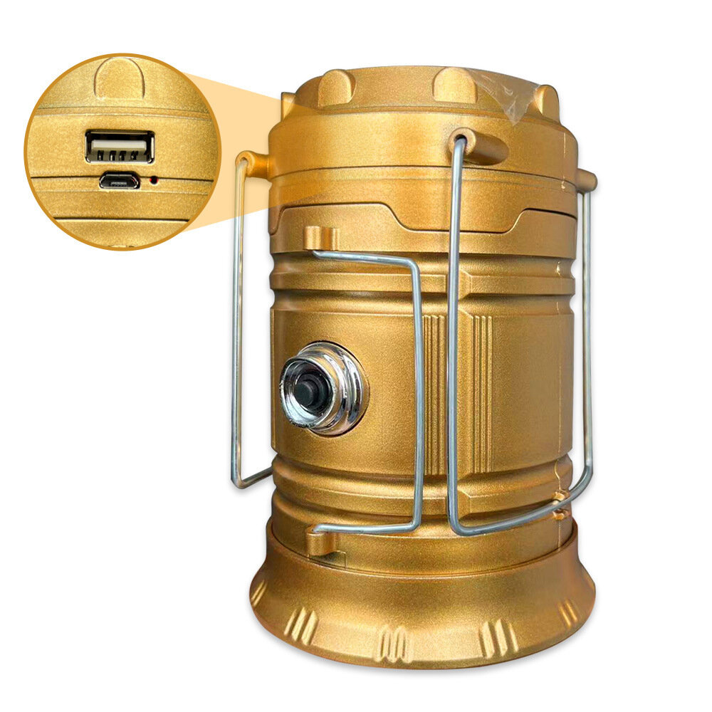 Фонарь для комаров на улице новый Horse Lantern 5800 фонарь для кемпинга солнечный заряжаемый светодиодный фонарь для палатки многофункциональный портативный раздвижной свет (Золотой)