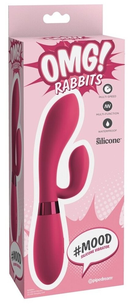 Вибратор-кролик #MOOD OMG! Rabbits #Mood Silicone Vibrator
