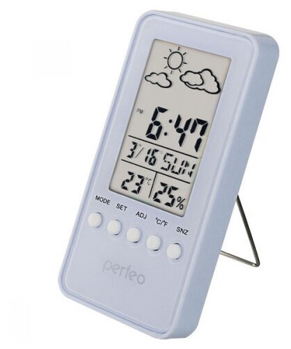 Часы-метеостанция Perfeo Window white