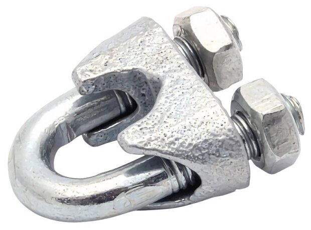 Зажим троса DIN 741 5 мм, комплект 2 шт для крепления стальных тросов и канатов