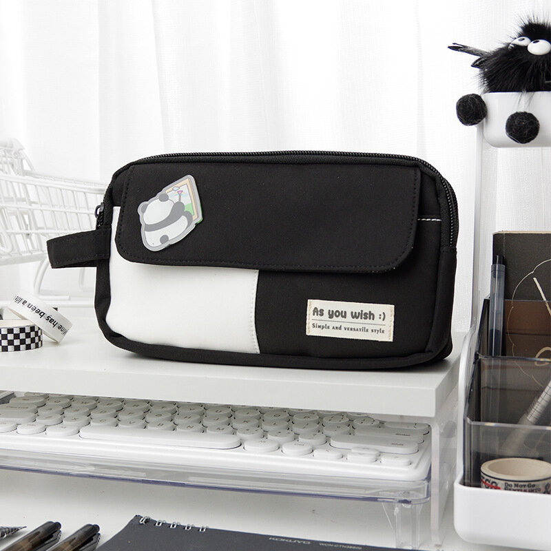 Пенал Panda, с двойной сеткой, черный