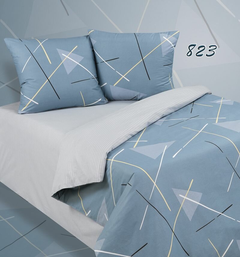 Комплект постельного белья 823 поплин хлопок Евро Экзотика