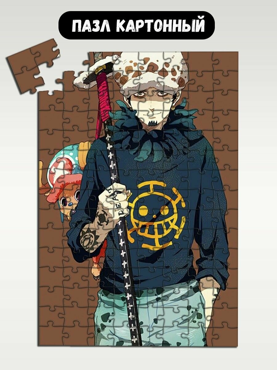 Пазл картонный А4: модель аниме One Piece (Ван - 114