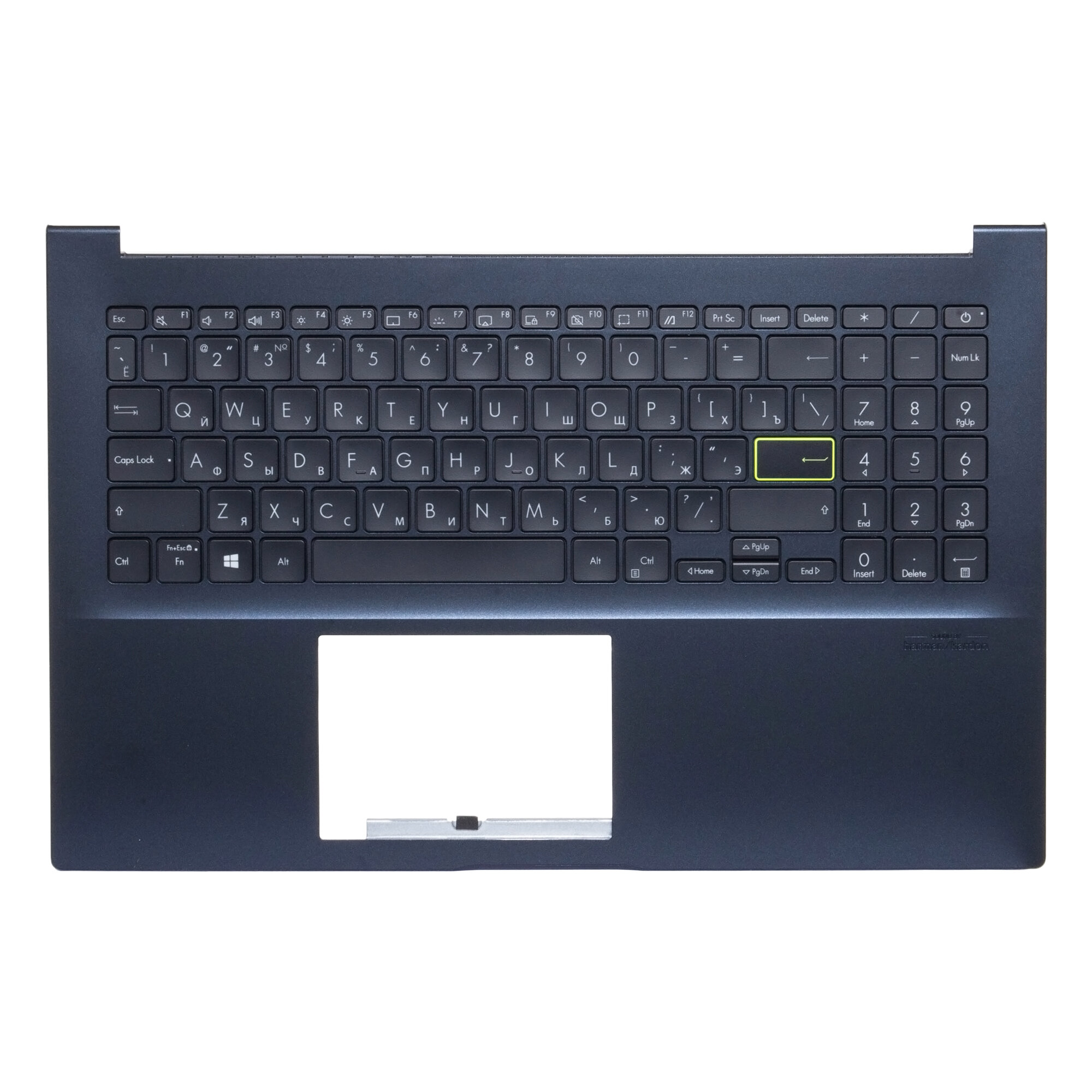 Топ-панель с клавиатурой для ноутбука Asus VivoBook K513EA / Asus VivoBook M513UA / Asus VivoBook X513EA / Asus VivoBook M513IA / Asus VivoBook F513EA / Asus VivoBook K513EP / Asus VivoBook X513EP / Asus VivoBook A513EA - синяя с подсветкой