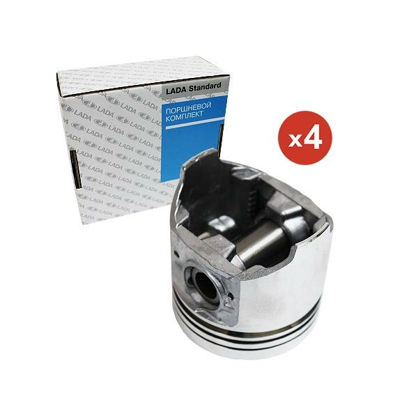 Комплект поршней 2105 (4 поршня + 4 пальца) ремонтный размер 80,0 Класс C (двигатель 2105)