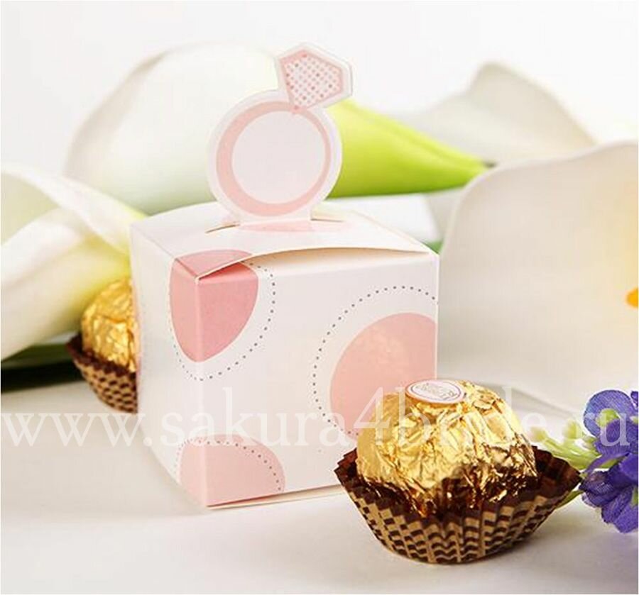 Бонбоньерки Sakura Розовое кольцо - Упаковка, 18 шт