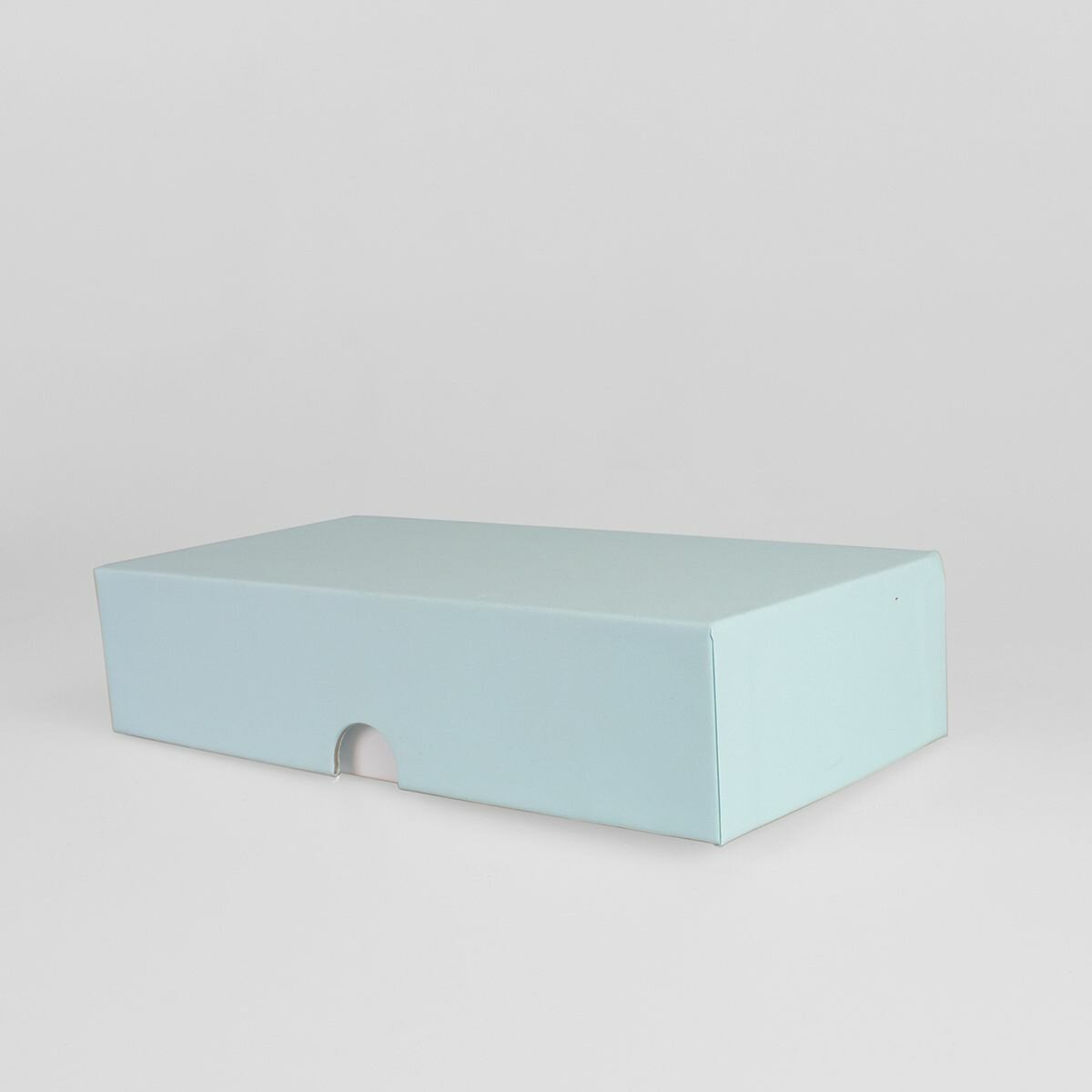 Коробка подарочная прямоугольная, 21.5 x 10.5 x 5 см. "Радуга", голубой, белый
