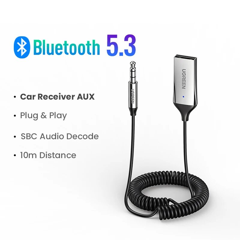 Беспроводной Bluetooth адаптер UGREEN для автомобиля