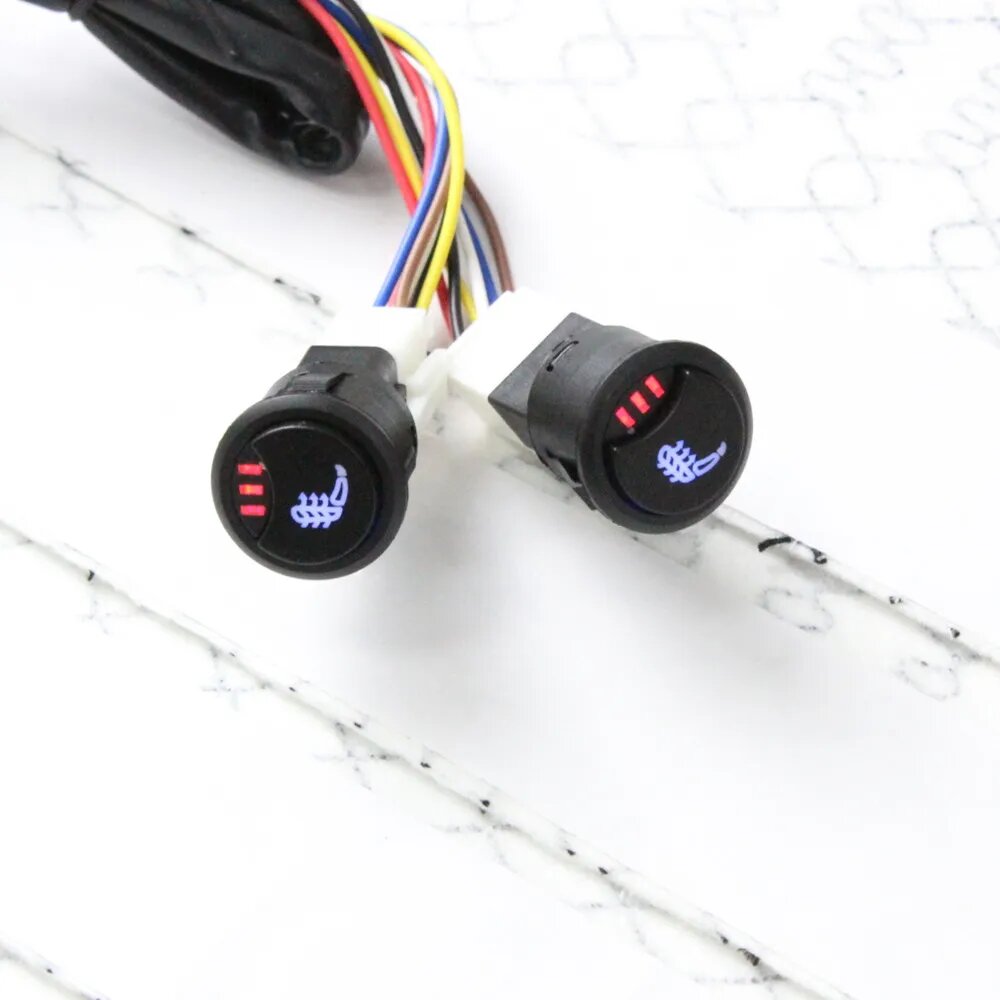 Обновление обогрева сиденья 12 В для автомобиля, красивый круглый переключатель, обогреватель A