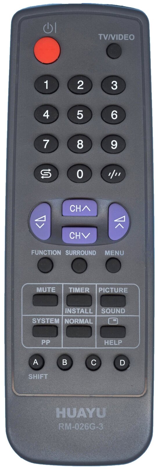 Пульт Huayu для Sharp RM-026G+ корпус 1342 универсальные