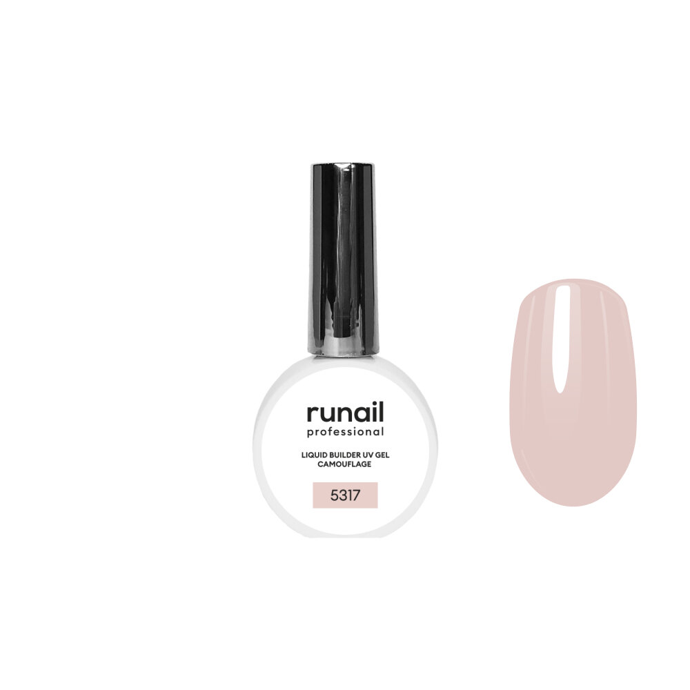 Runail, Камуфлирующий жидкий Уф-гель (цвет: Нежный лепесток), 15 мл №5317