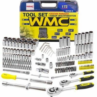 Набор инструментов 171 предмет 1/4", 3/8", 1/2" (6-гранные) WMC TOOLS