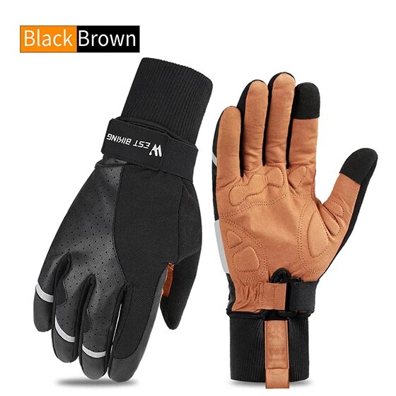 West Biking зимние термоперчатки мужские М