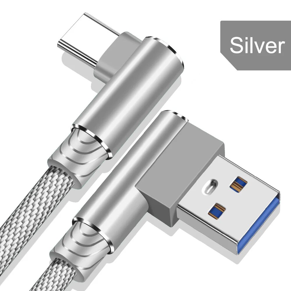 OLAF 3M USB Type C 90 Кабель для быстрой зарядки USB c Тип-c Шнур для передачи 100CM, USB Type C