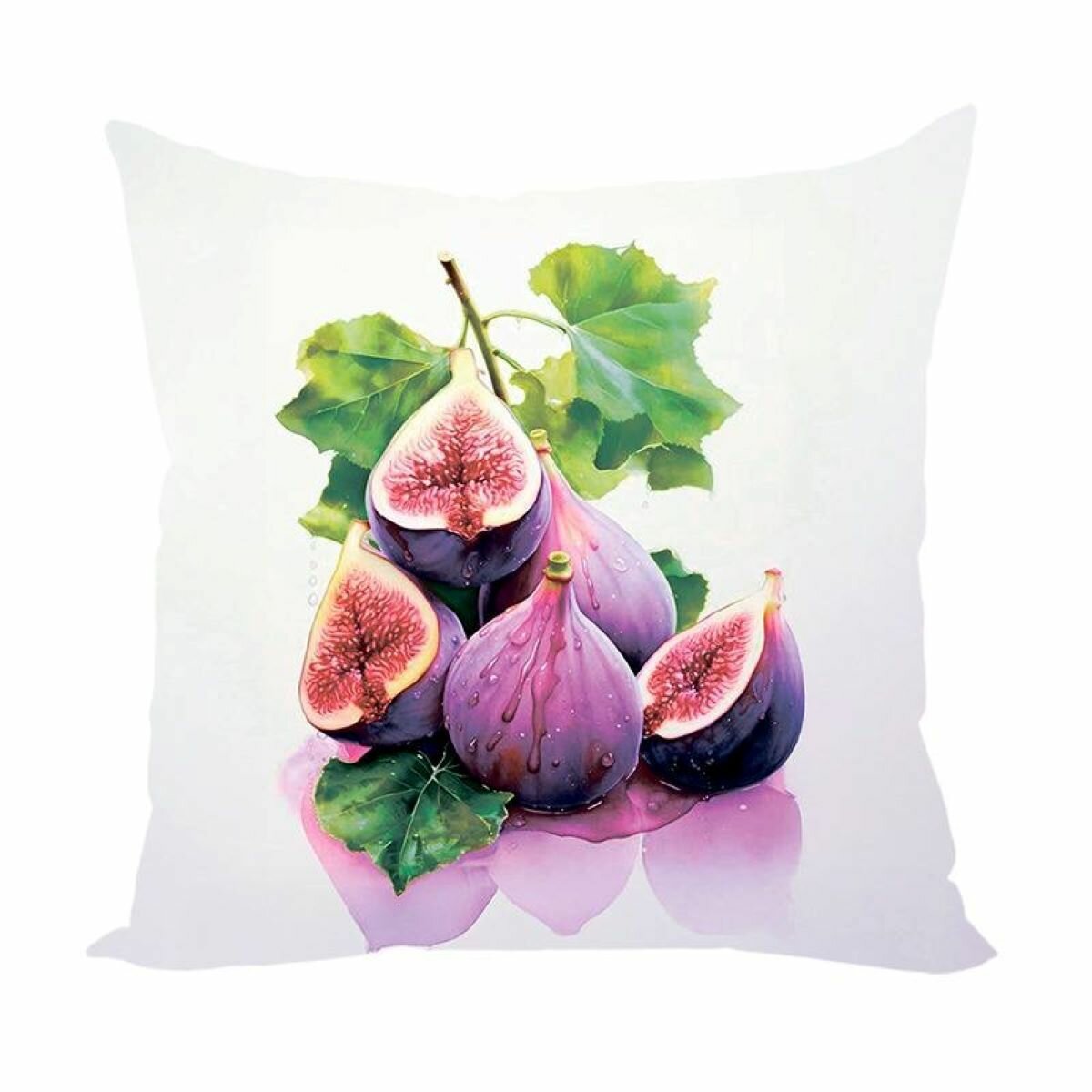 Подушка декоративная Спелый инжир 40х40 велюр