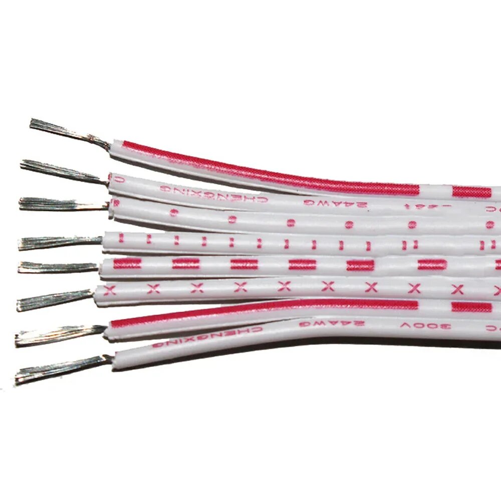 Плоский ленточный кабель 6 7 8 9 10 12 Way 24/26 AWG Red White, 26AWG 10P