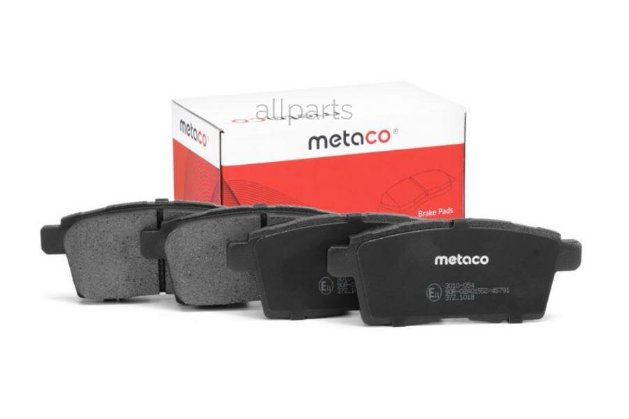 METACO 3010-054 Колодки тормозные задние дисковые к-кт