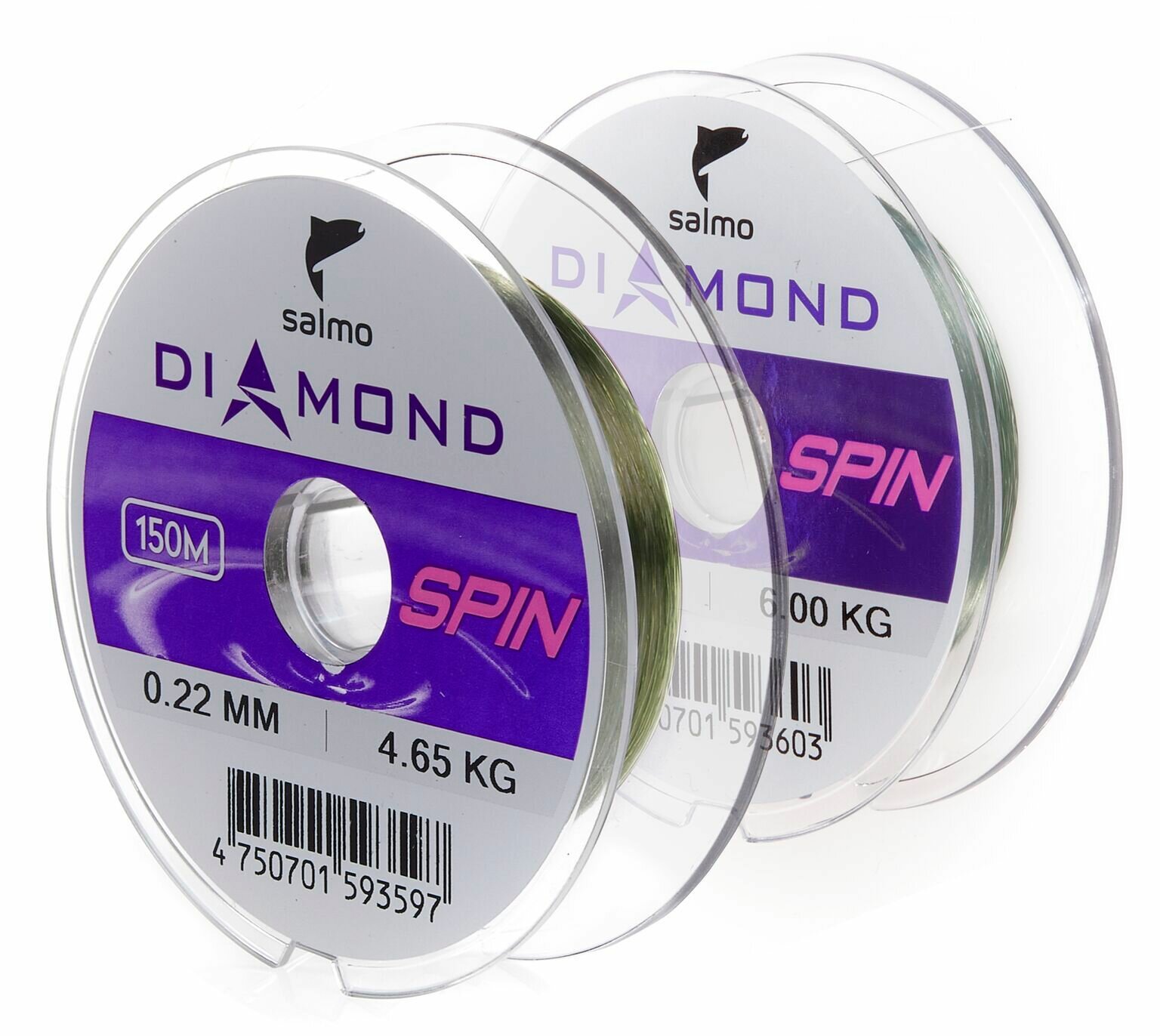 Набор летних монофильных лесок Salmo Diamond SPIN окунь, берш 2шт. (коробочная версия)