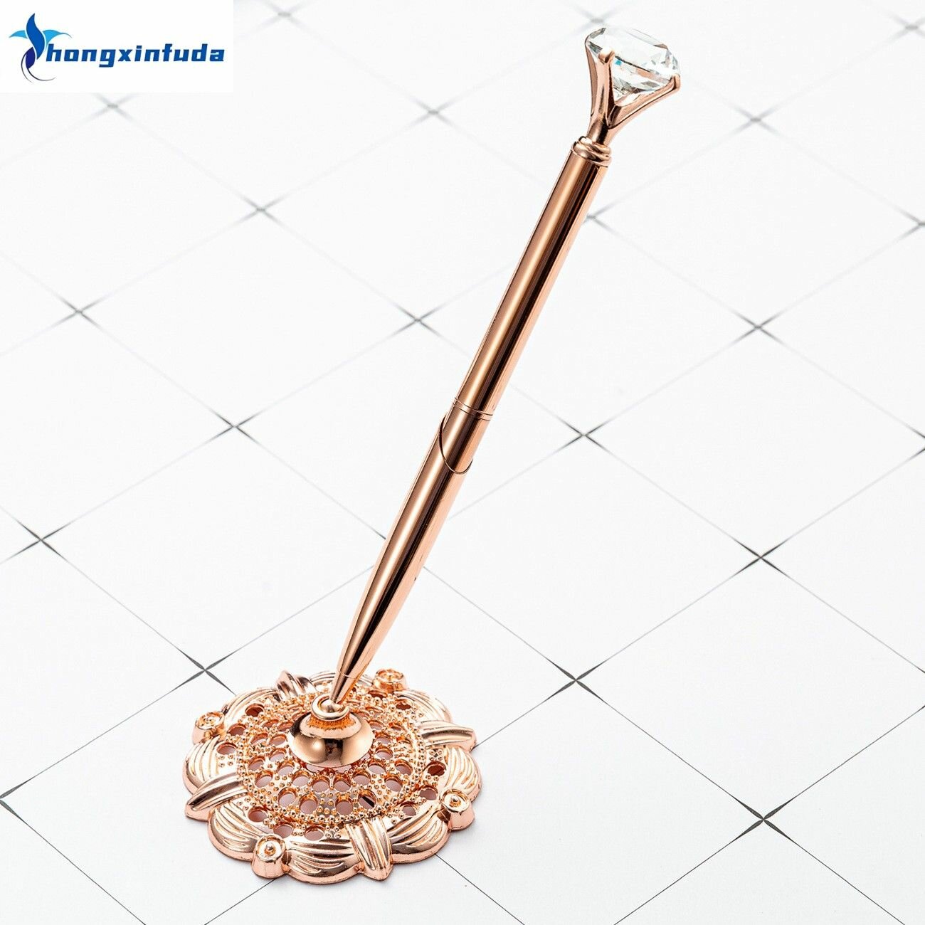 Алмазный держатель для ручки - металлическая шариковая ручка